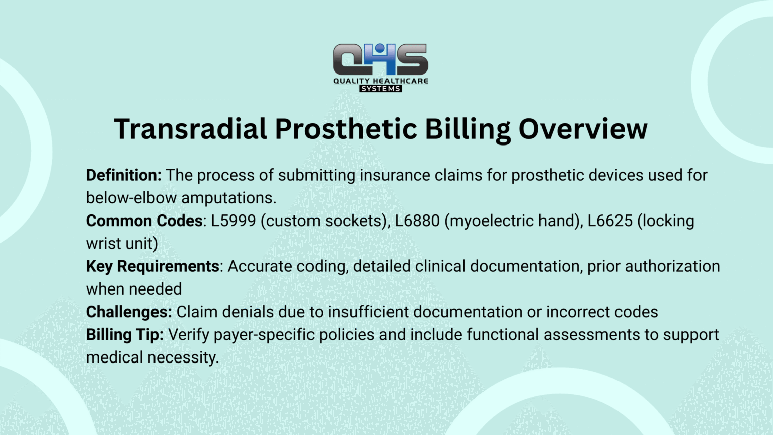 Medical Billing for Transradial (Below-Elbow) Prosthetics in North ...